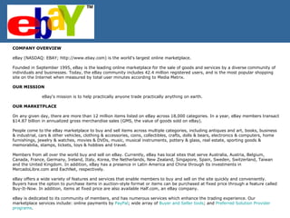 eBay's Strategy | PPT