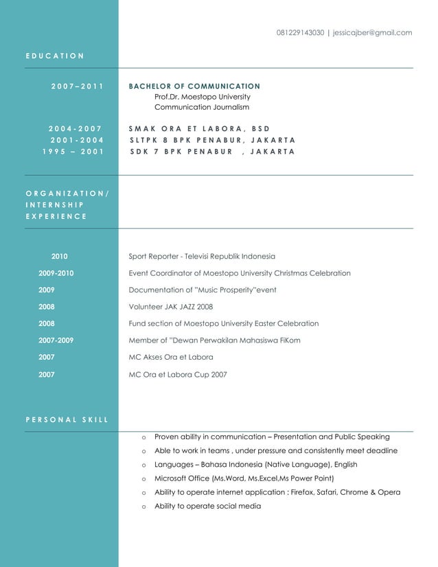 JESSICA CV 2016 | PDF