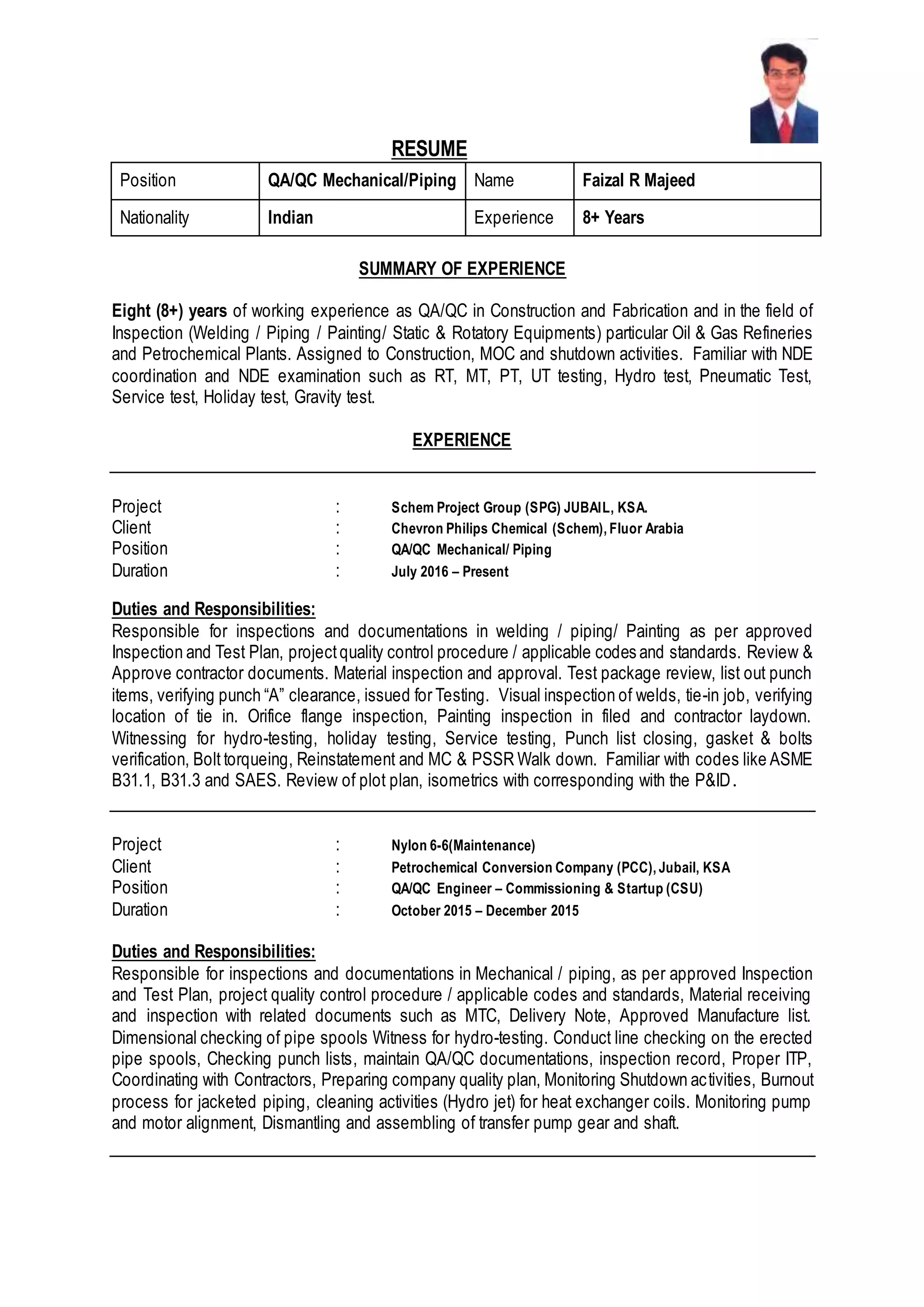 Faizal CV Rev 1 | PDF