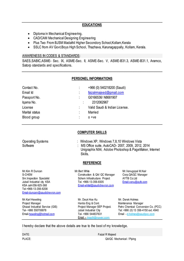 Faizal CV Rev 1 | PDF