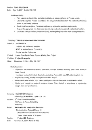 CV-Danilo B. Acosta. Engineer II | DOC