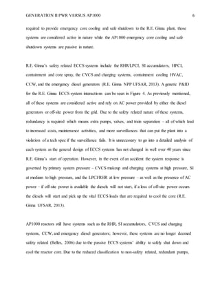 Westinghouse PWR Design Comparison: Gen II versus Gen III | DOCX
