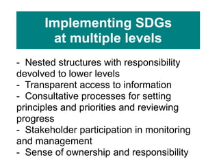 ebbfgovernance arthur dahl governance and the sdg | PPT