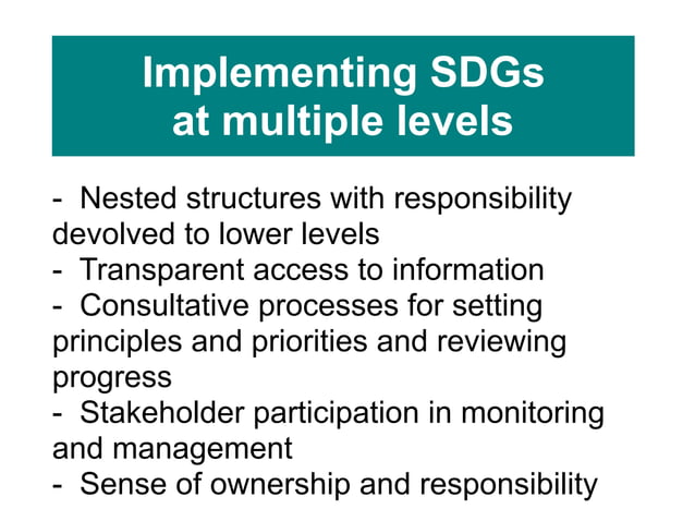 ebbfgovernance arthur dahl governance and the sdg | PPT