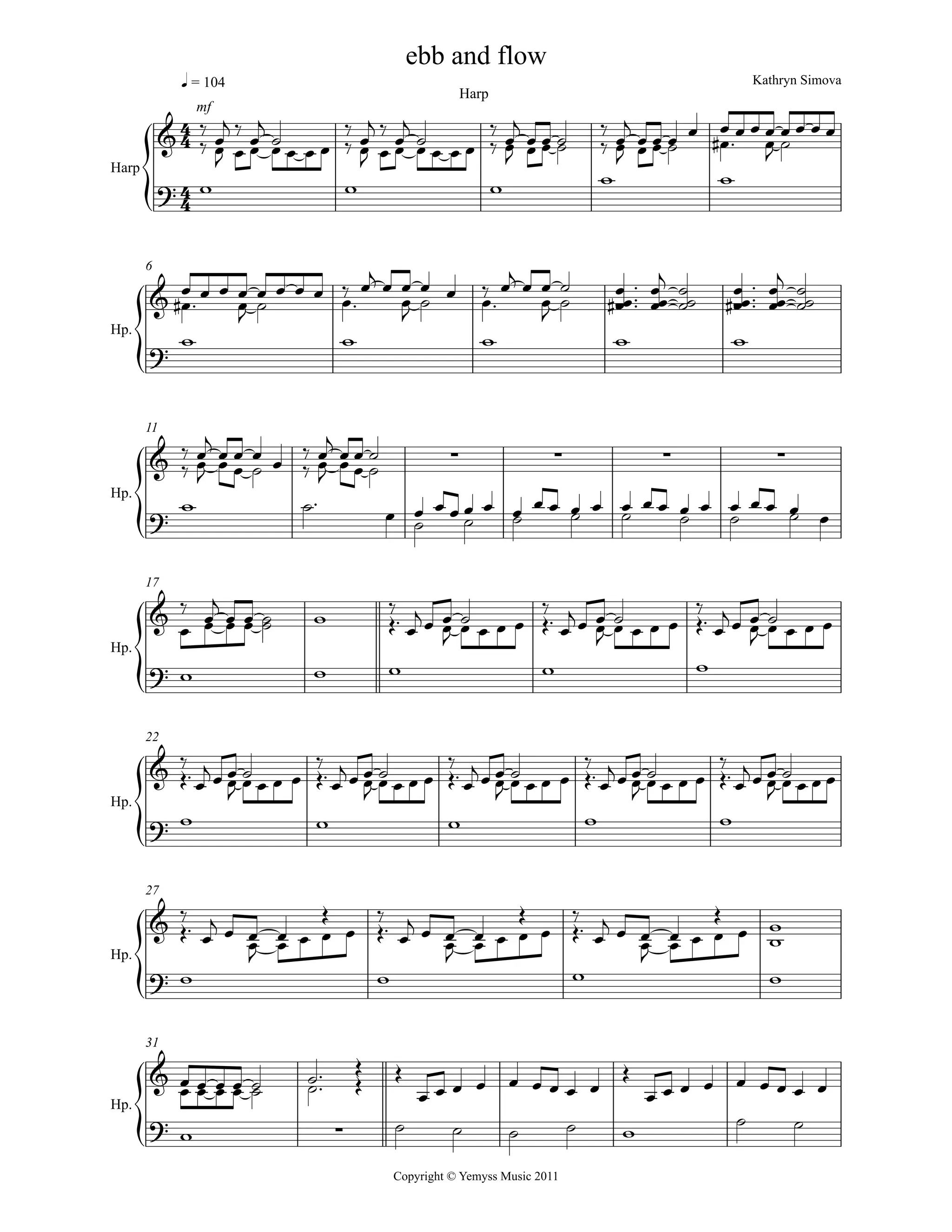 Ebb and Flow- optional harp score | PDF
