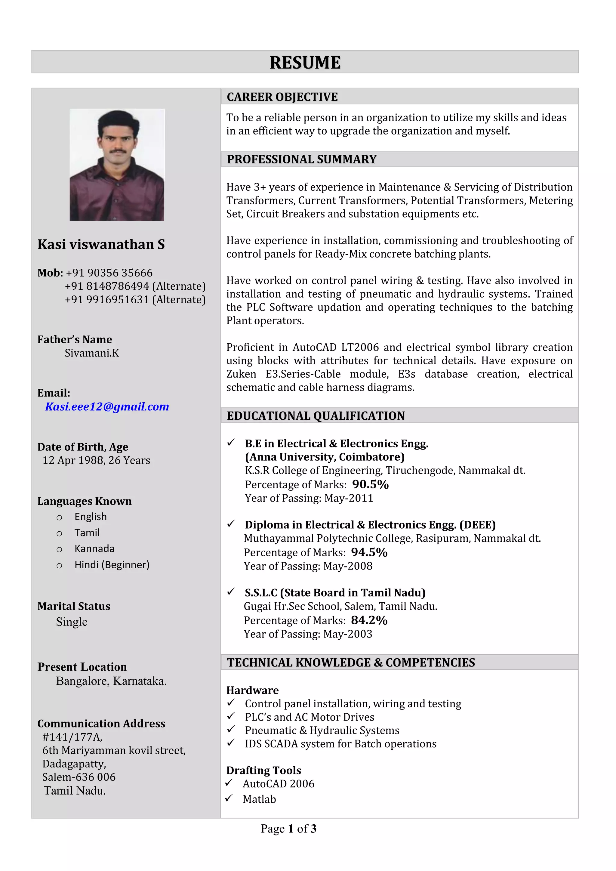 Kasi_Resume_(22 Nov 2014) | PDF