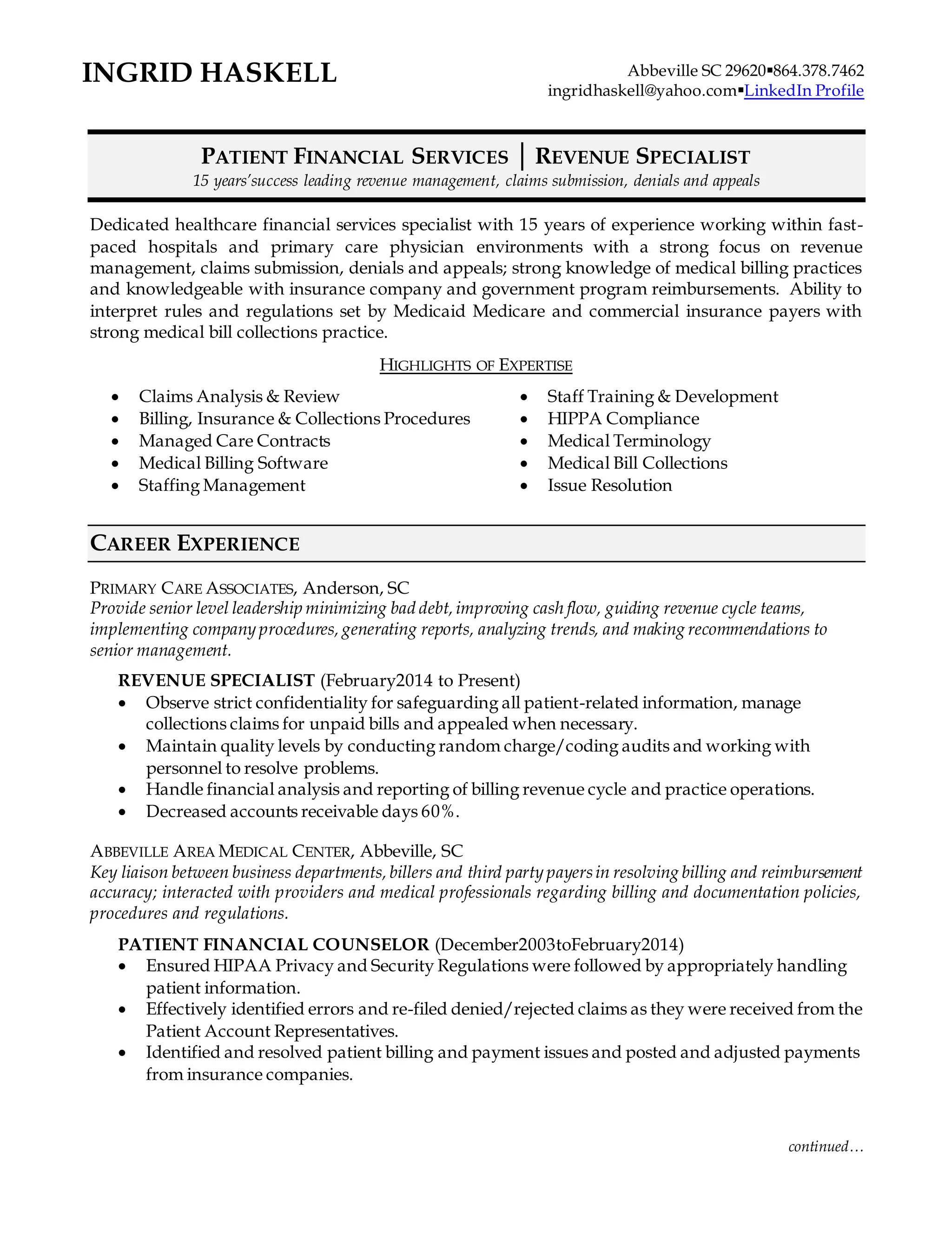 Ingrid Haskell Resume#1 | DOCX