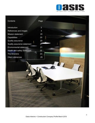 Oasis Interior Construction Profile current March 2016 | PDF