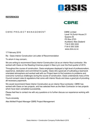 Oasis Interior Construction Profile current March 2016 | PDF