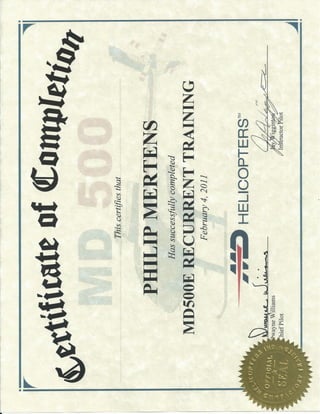 MD500E cert | PDF