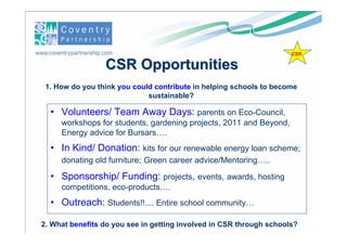 SD in Coventry schools_CSR | PDF