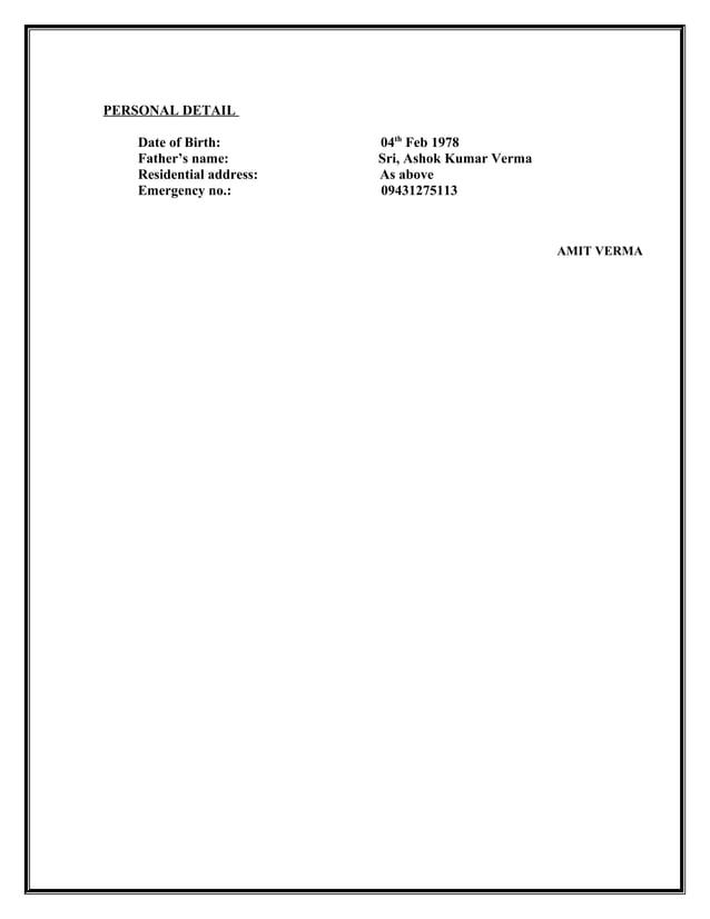 Resume_Amit Kumar Verma | PDF