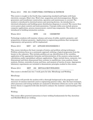 Power Engineering Technology - Mechanical Course Outline | PDF