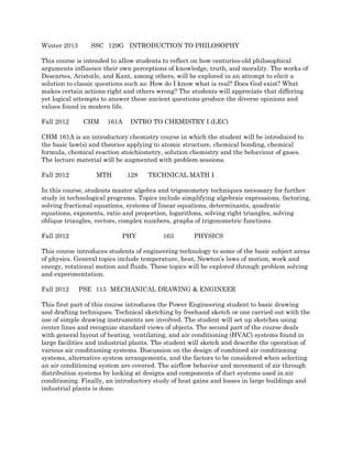 Power Engineering Technology - Mechanical Course Outline | PDF