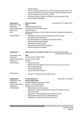 Khurram Baig New CV Main Sended to Aftab Sahab (Abbo) | DOC