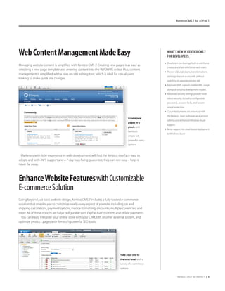 Kentico_General_brochure | PDF