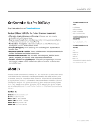 Kentico_General_brochure | PDF