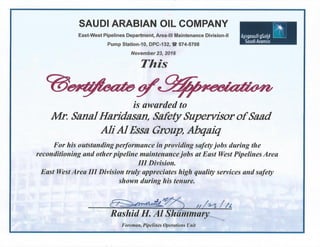 Sanal Aramco certificate # 08 | PDF
