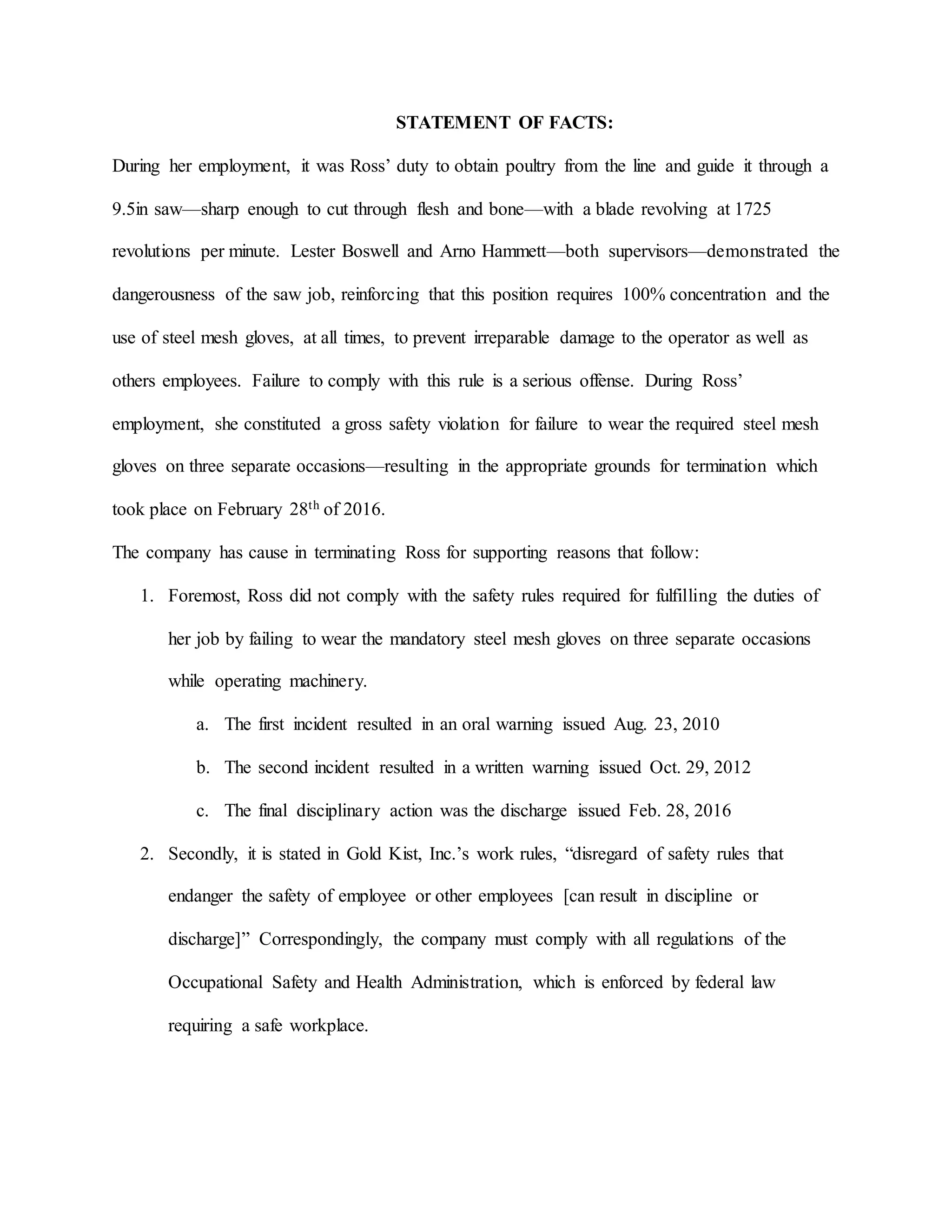 Arbitration Brief | DOCX