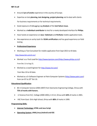 Swagatika_QALead | PDF