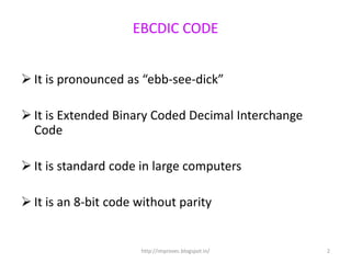 Ebcdic code 24 1 | PPTX