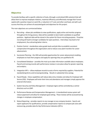 MGT2 - GenRays HRIS Project Charter | PDF