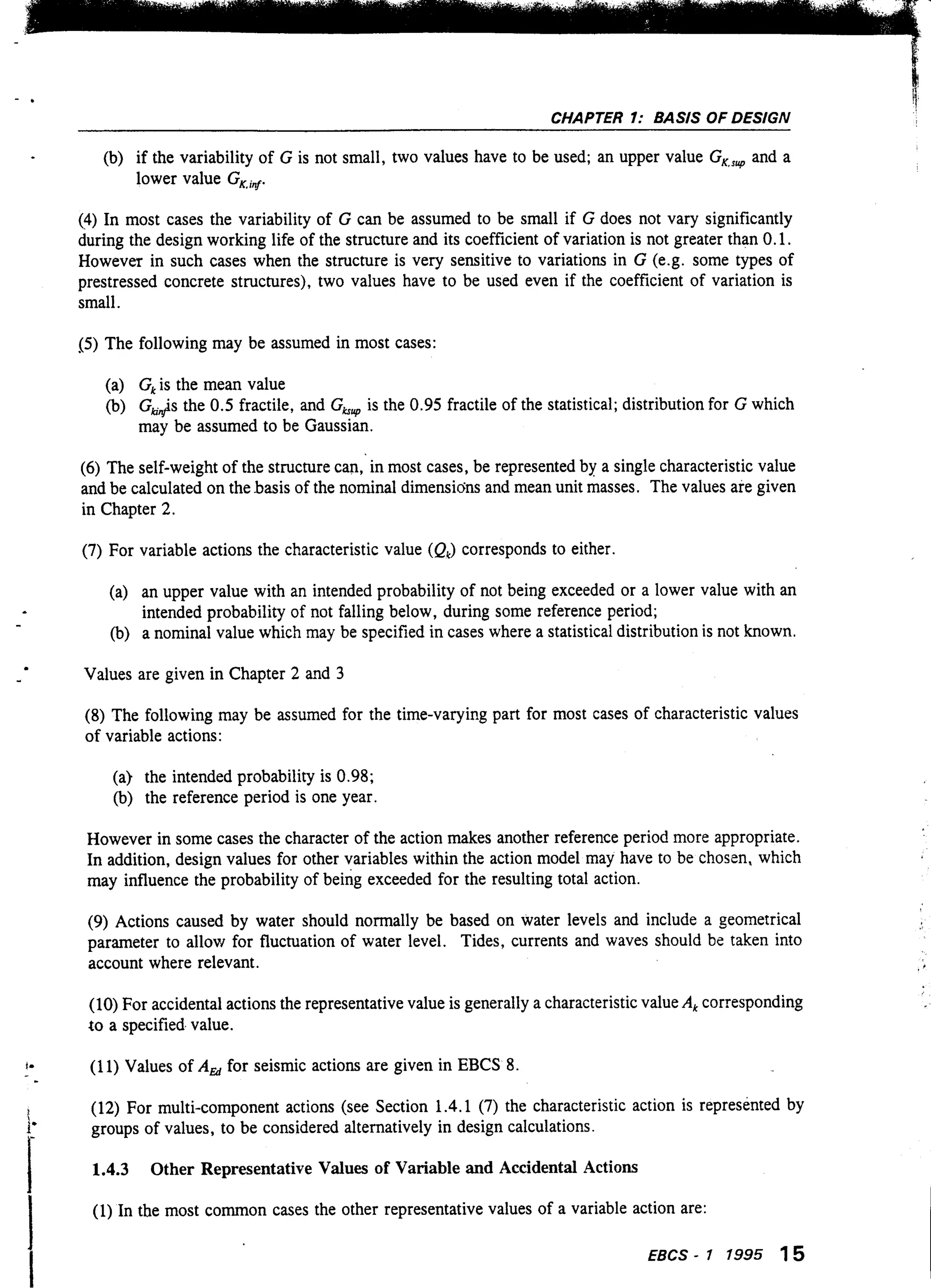 Ebcs 1 basis of design actions on structures | PDF