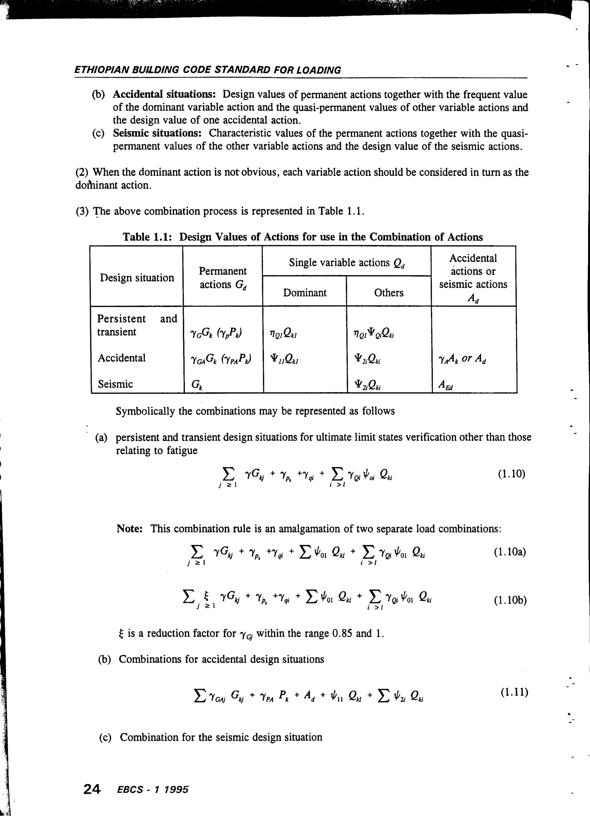 Ebcs 1 basis of design actions on structures | PDF