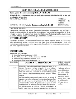 Estudios biblicos para adultos o jovenes: "Vivela" (Colosenses) | DOCX