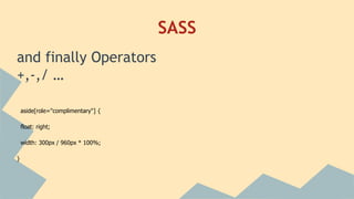 Sass presentation | PPT