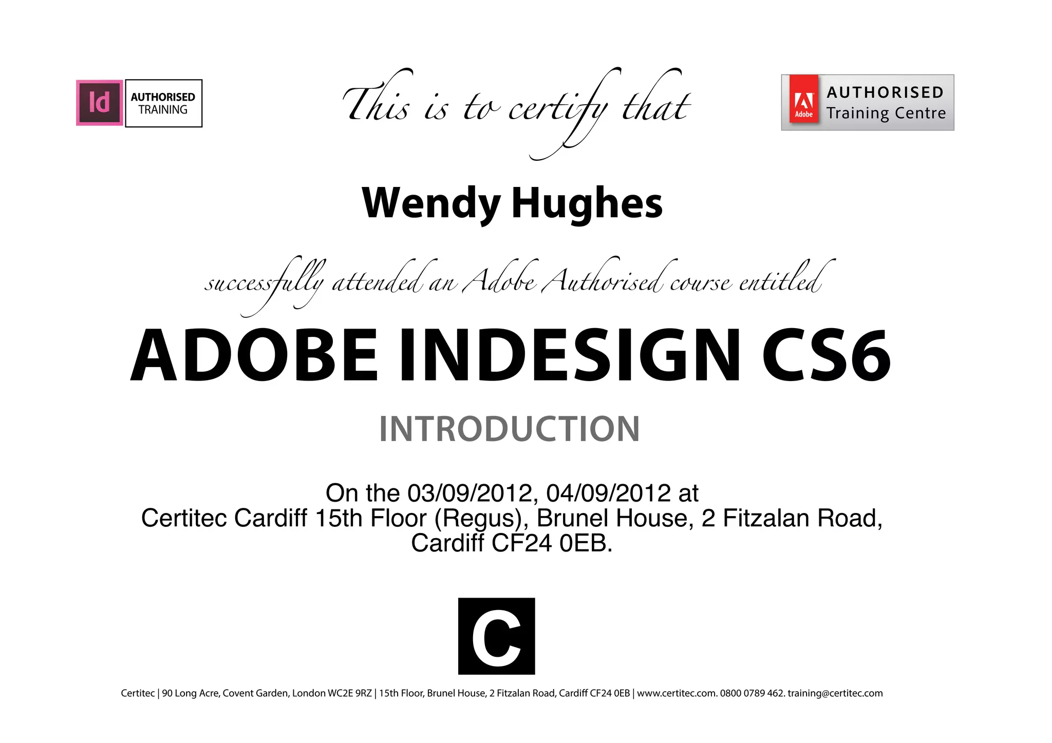 Certitec Intro to In Design course | PDF