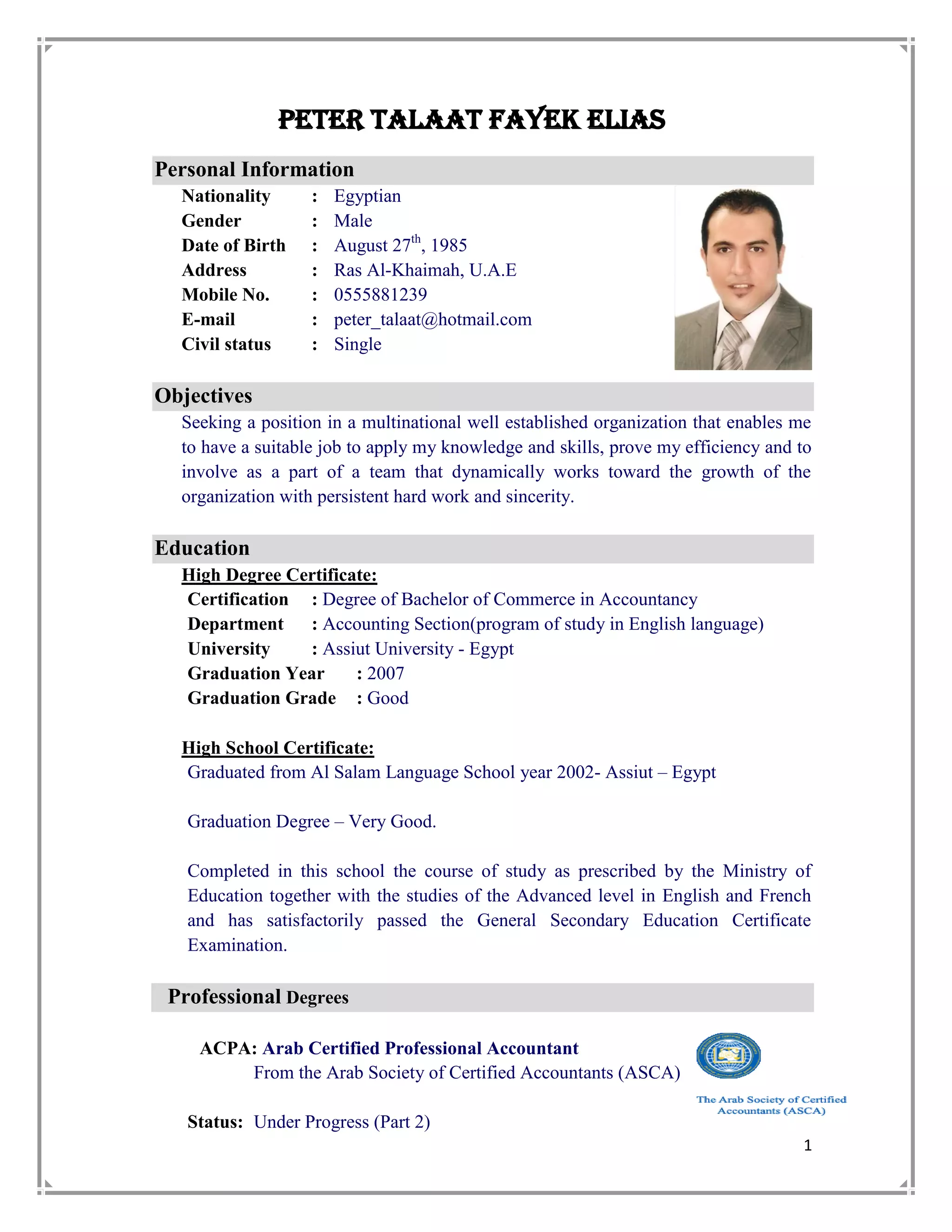 Peter Elias - Updated CV | PDF