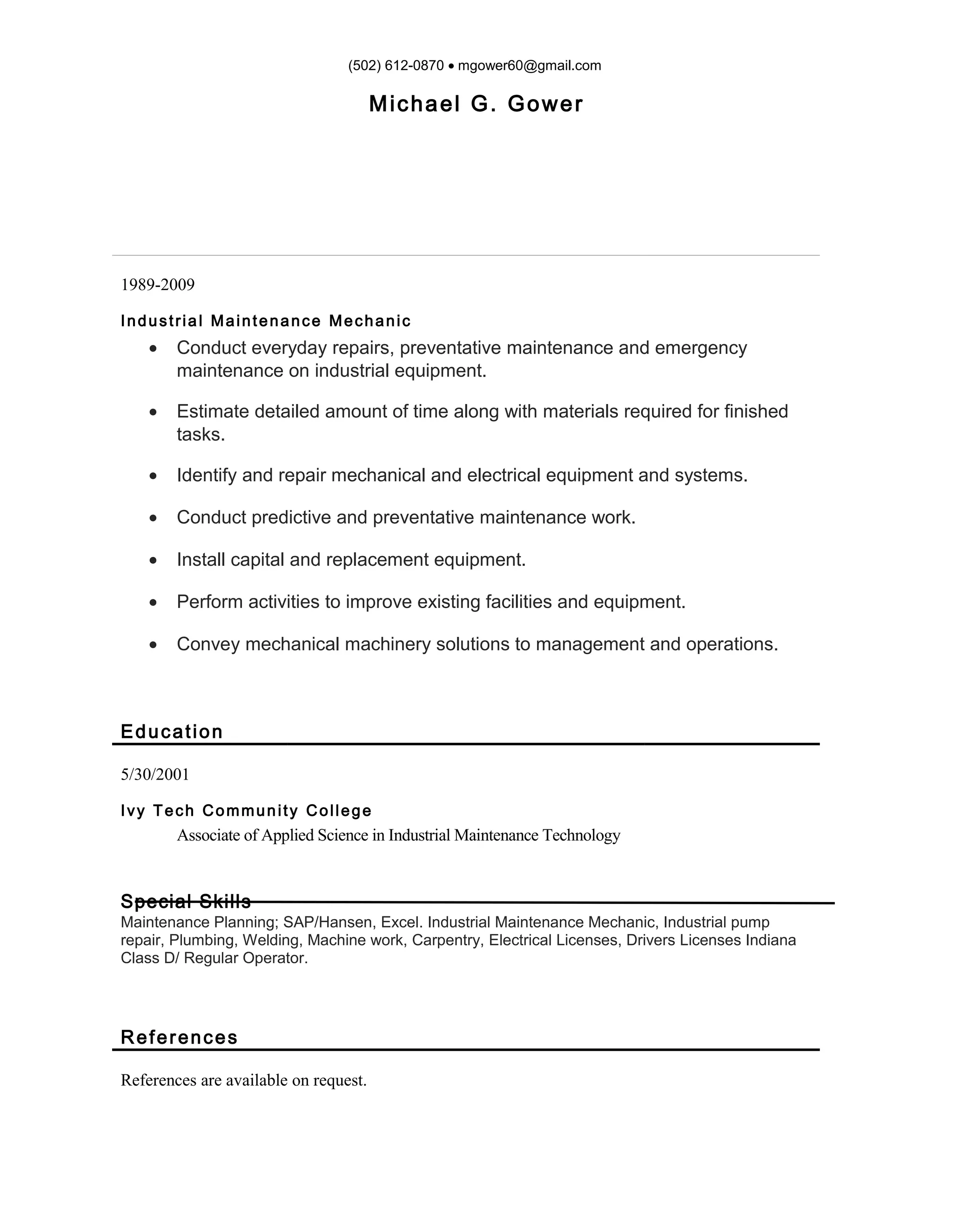 Mike Resume | DOC