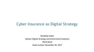 Cyber Insurance as Digital Strategy | PPTX