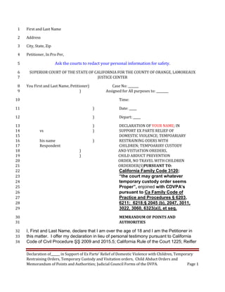 CA PREVENTION ORDERS | PDF | Adoption and Fostering | Parenting