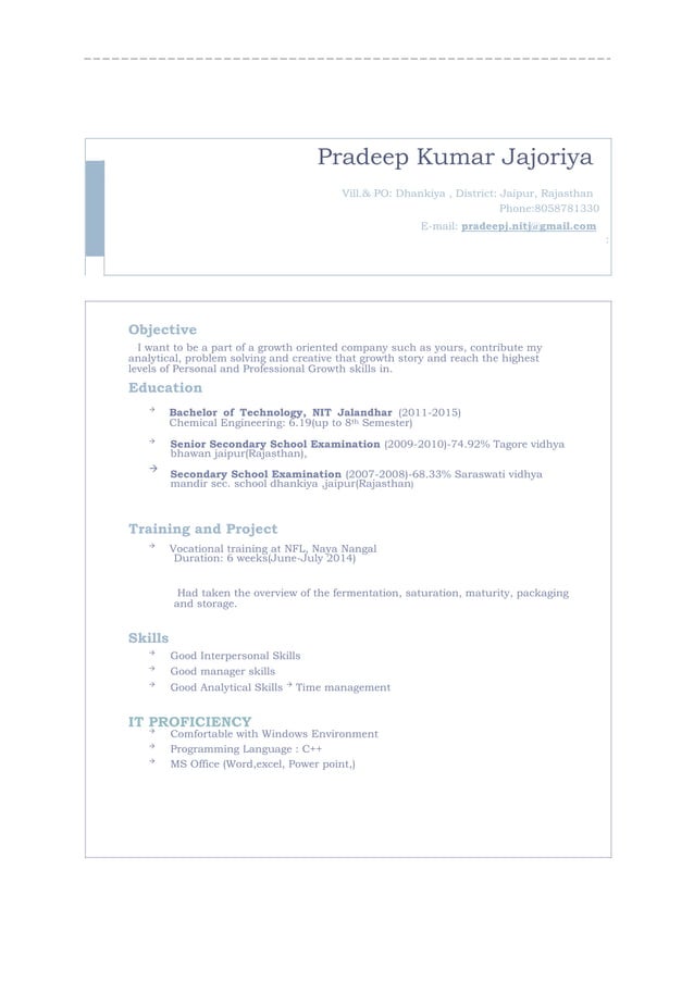 pradeep resume (1) | PDF