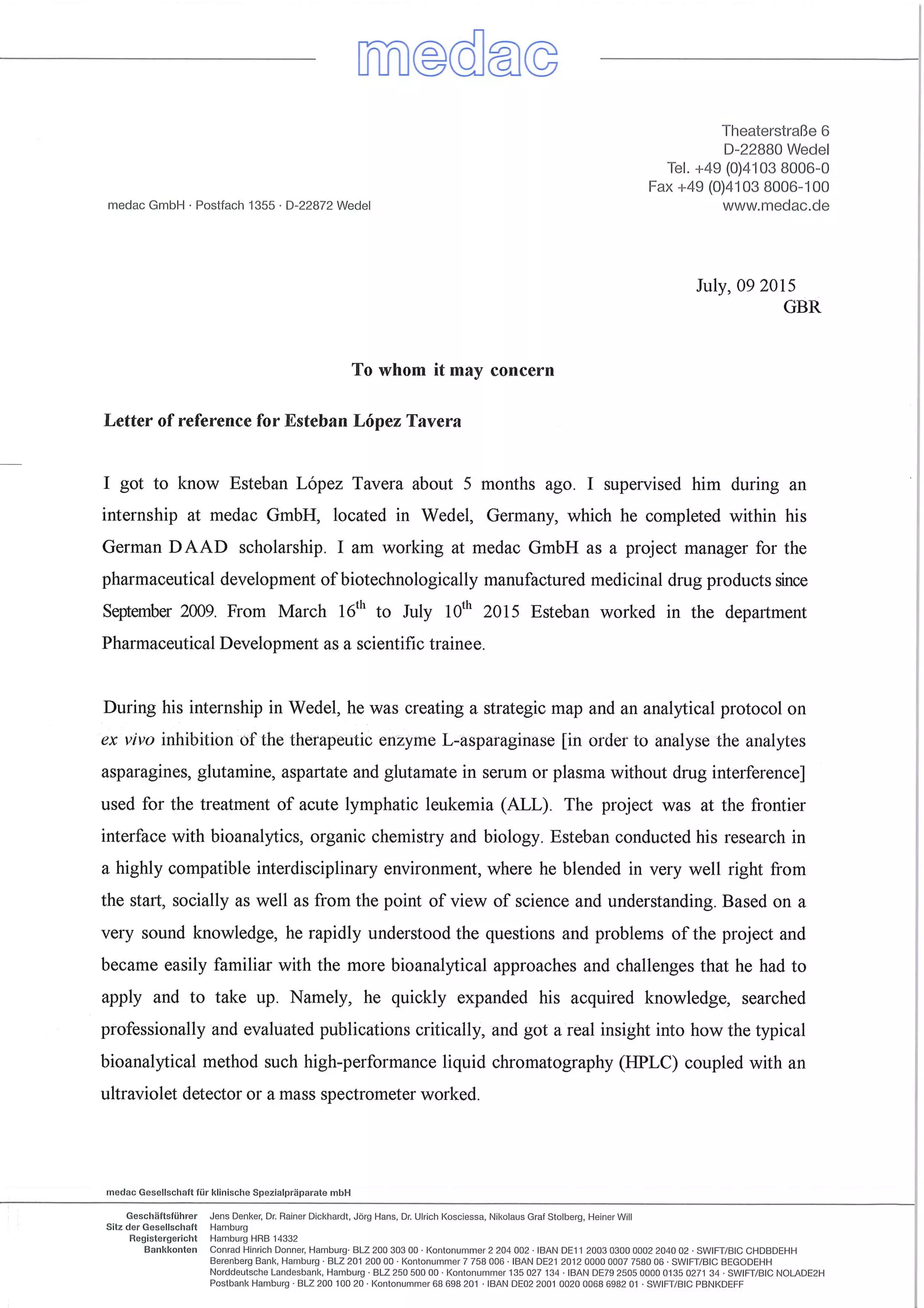 Recommendation letter Dr Brandenburg | PDF