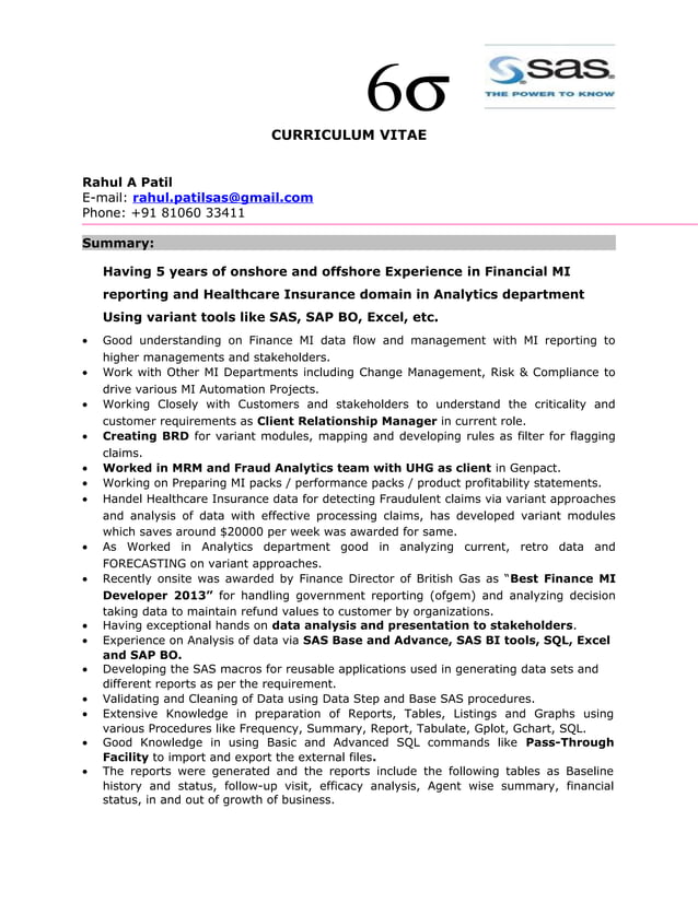 rahul cv modified | PDF