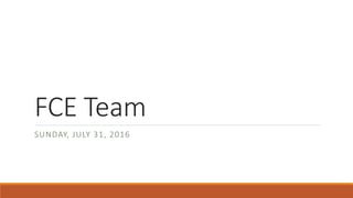FCE Orientation | PPTX