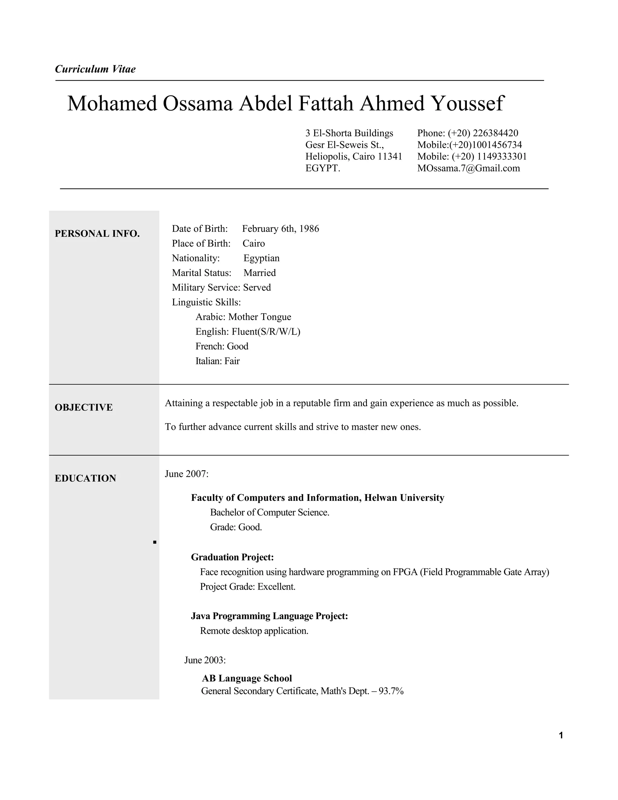 Mohamed Ossama_CV | DOC