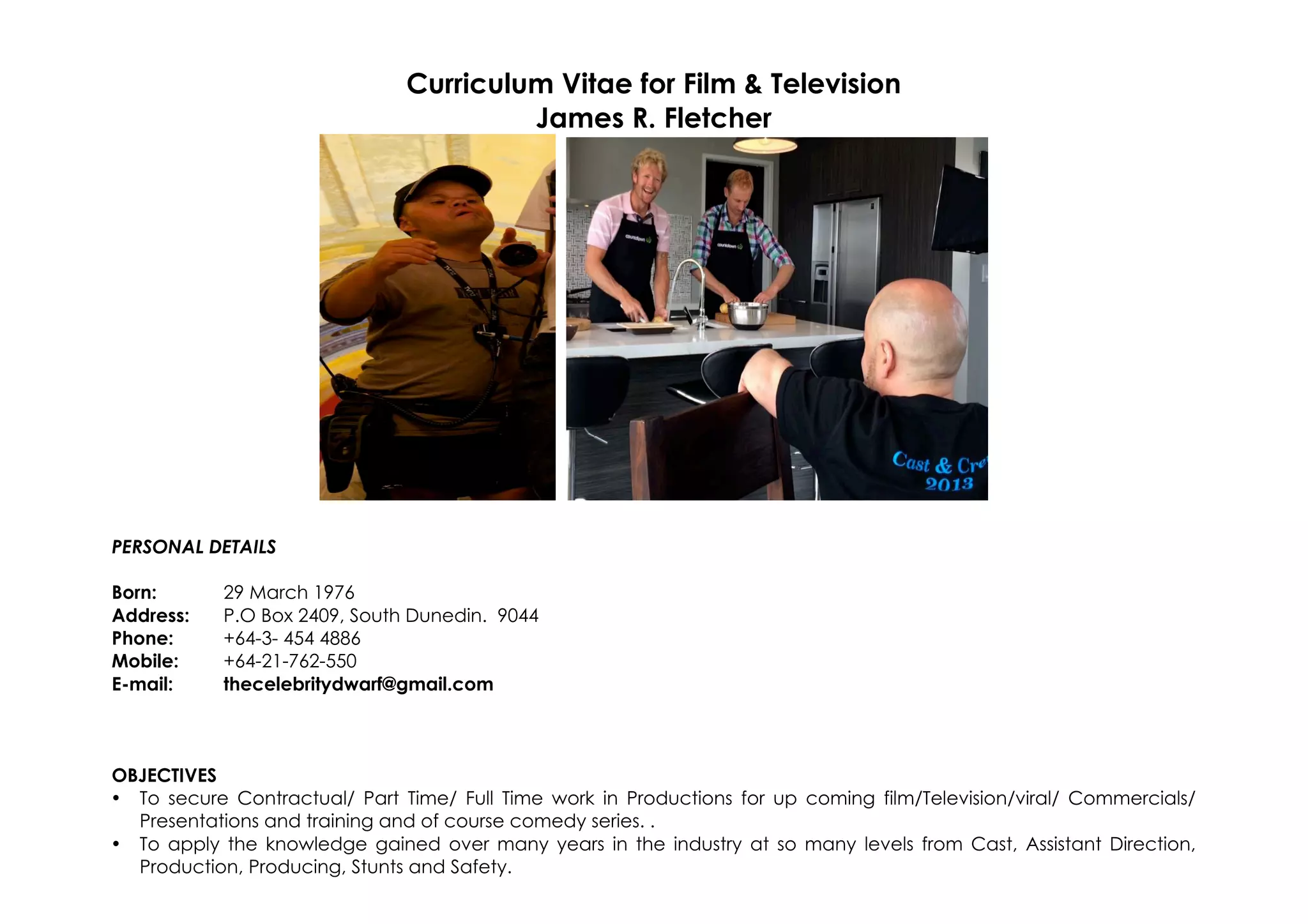 James R Fletcher Production CV -2016 #2 | PDF
