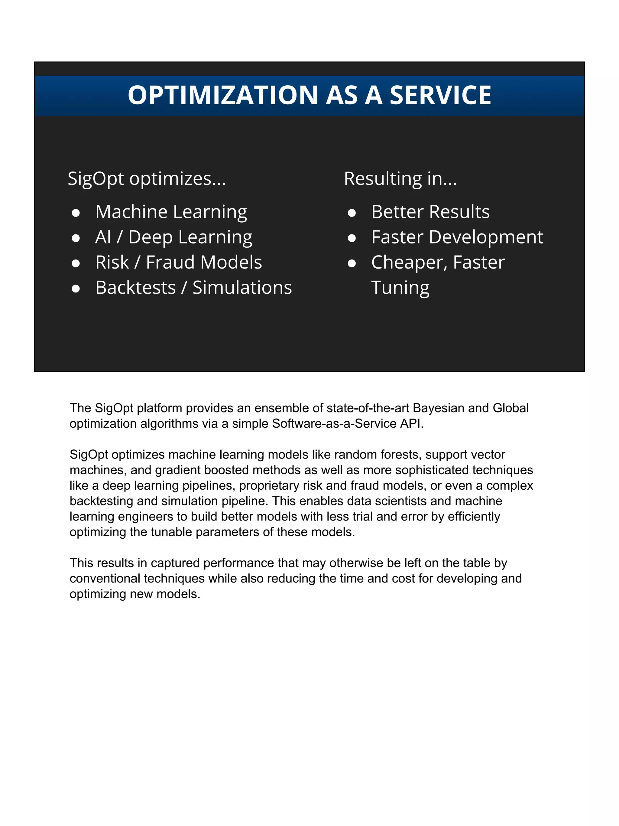 Sigopt For Machine Learning And Ai Pdf