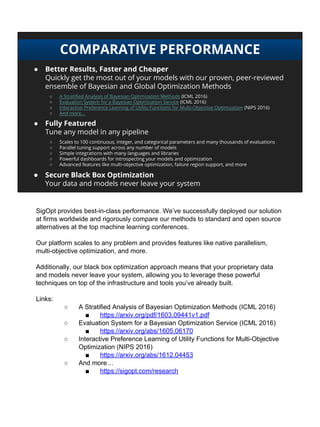 SigOpt for Machine Learning and AI | PDF