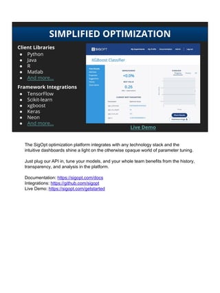 SigOpt for Machine Learning and AI | PDF