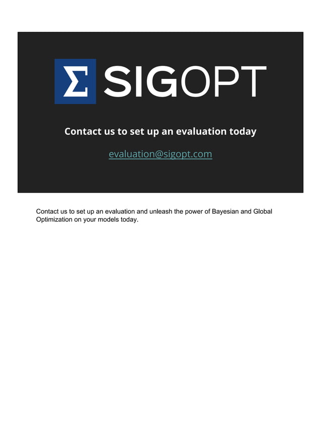 SigOpt for Machine Learning and AI | PDF