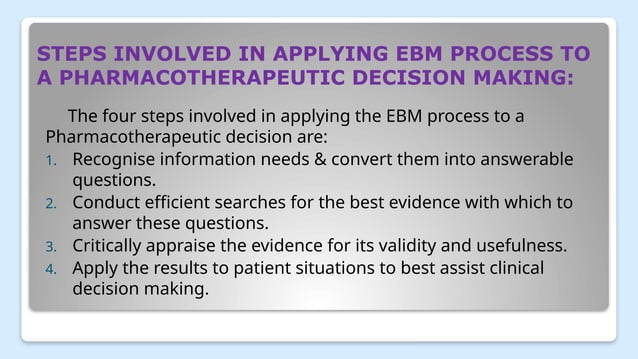 Evidence Based Medicine Ebd Subhan Pptx