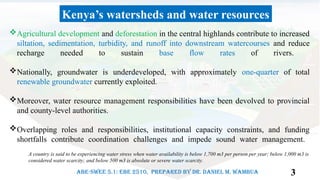 Comprehensive Overview of Kenya's Watersheds and Water Resources ...