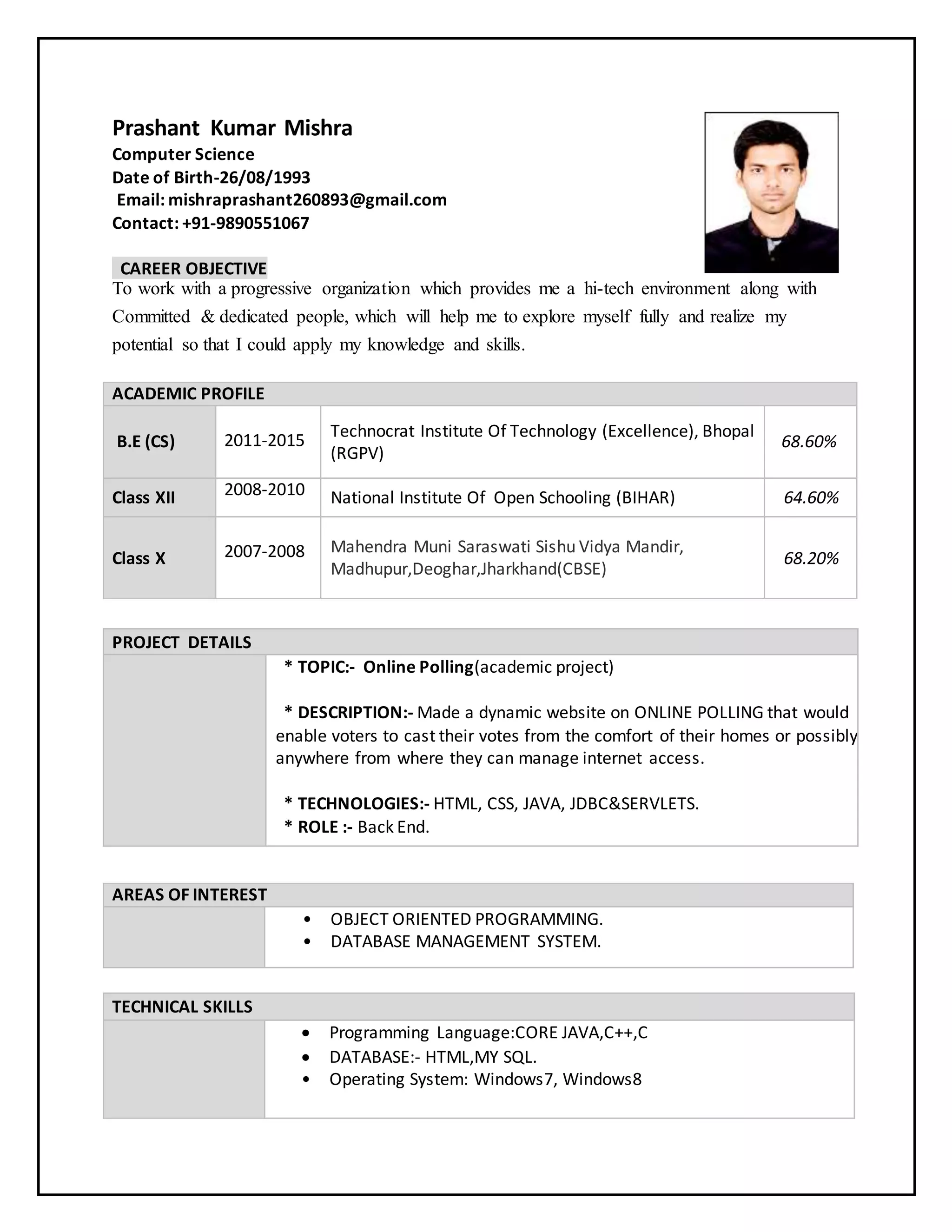 prashant cv 2608 | DOCX