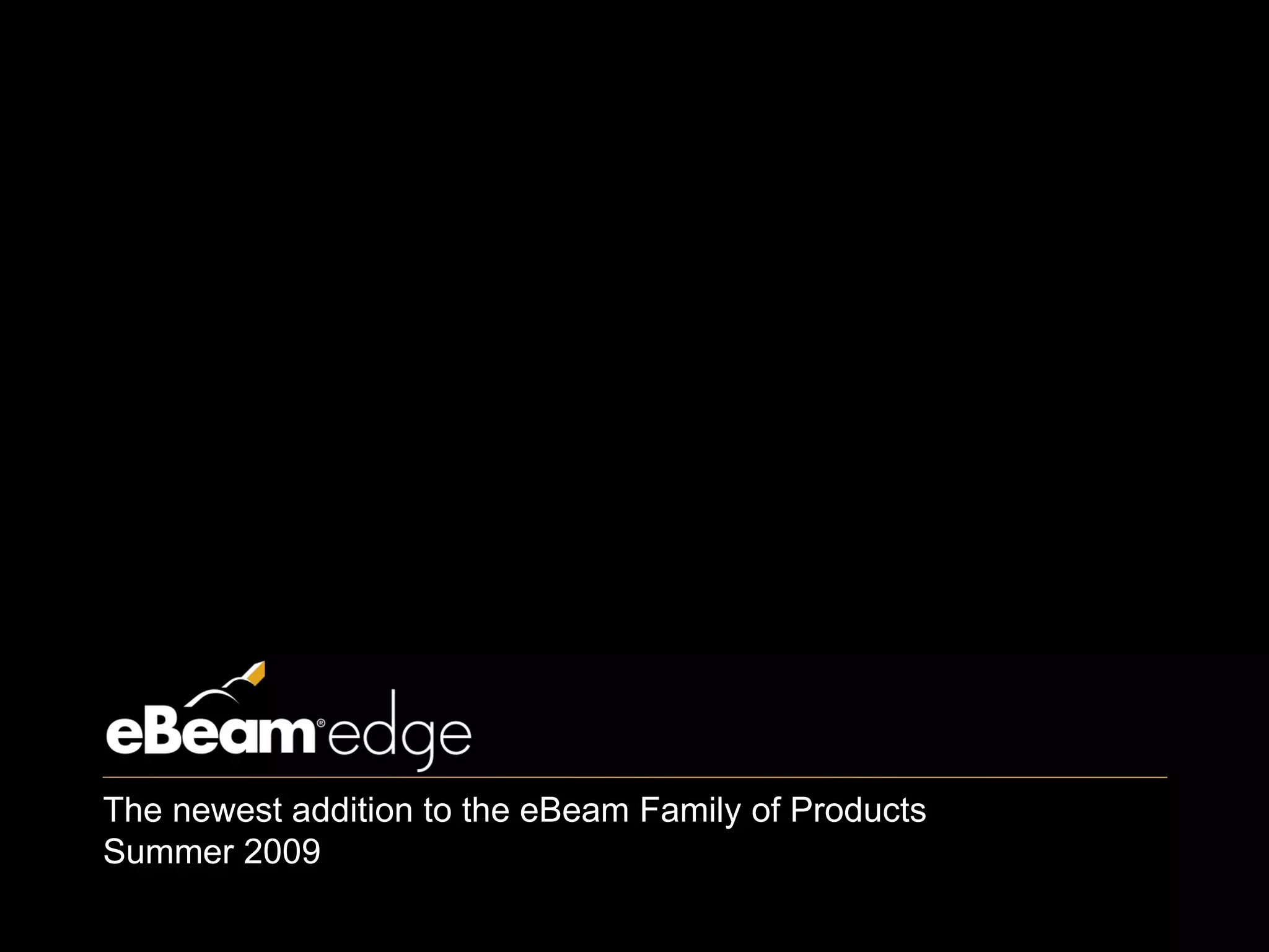 Luidia eBeam Edge Intro June 2009 | PDF