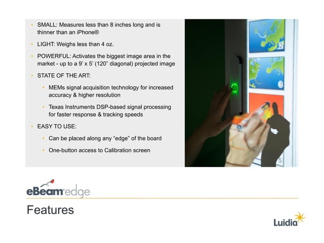 Luidia eBeam Edge Intro June 2009 | PPT